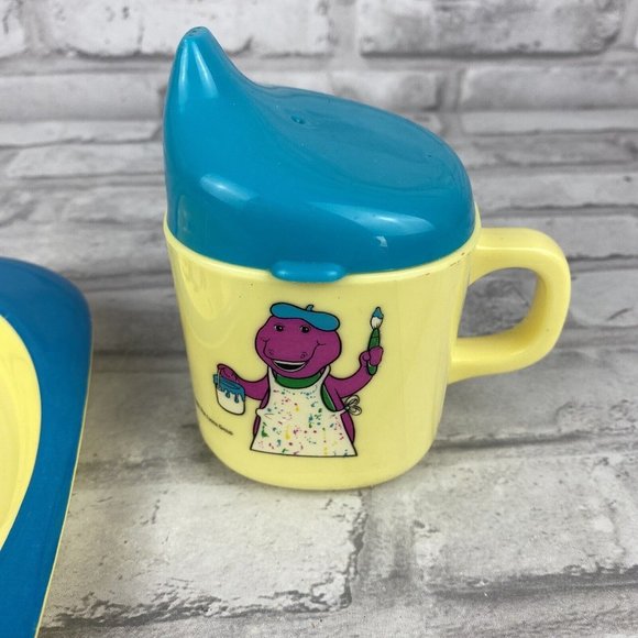 Barney | Dining | Barney The Dinosaur Divided Melamine Child Plate Bowl ...